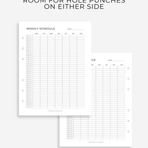 Half Hour Weekly Schedule, Weekly Planner Printable, Week at a Glance ...