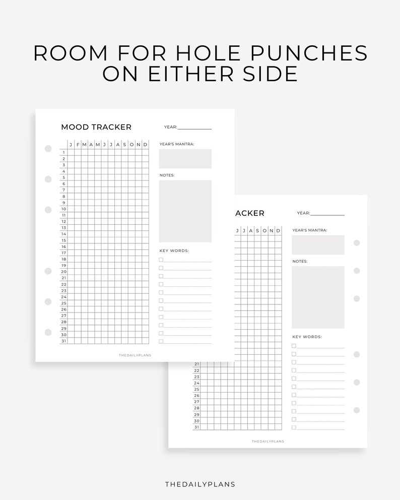 Mood Tracker Printable, Yearly Mood Tracker, Emotions Chart, A4/a5 ...