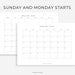 2023 Monthly Calendar Landscape, Printable Calendar Template ...