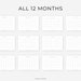 2023 Monthly Calendar Landscape, Printable Calendar Template ...