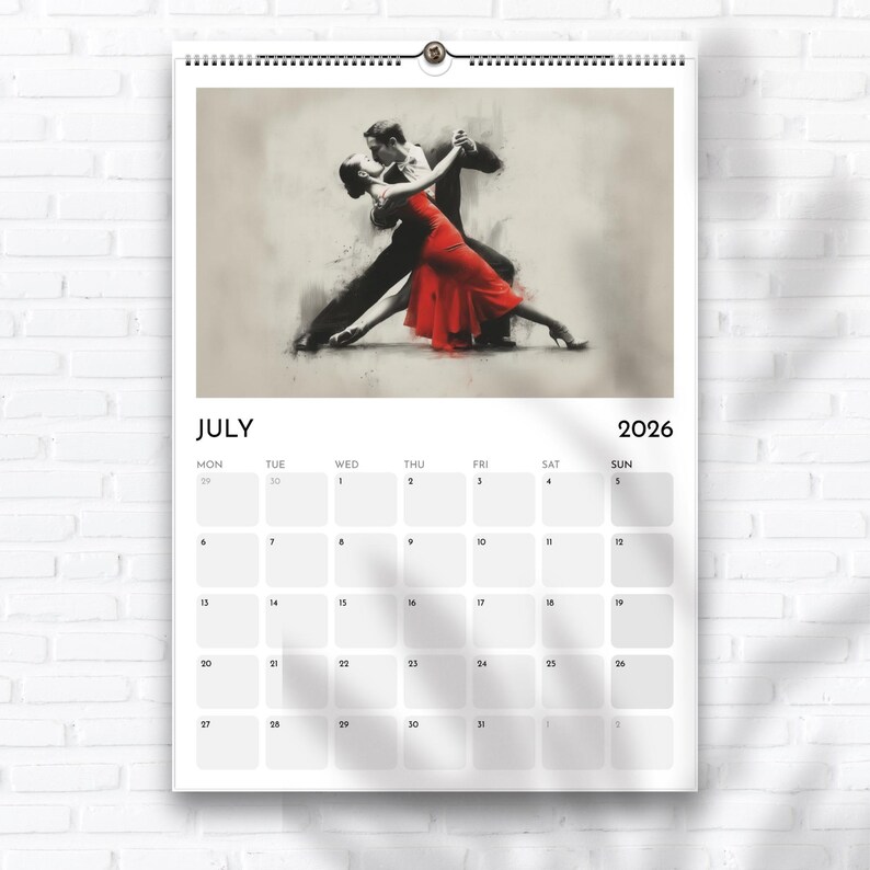 Dance Palette | Wall Calendar 2026 | Dancing Calendar | Dancer Gift ...