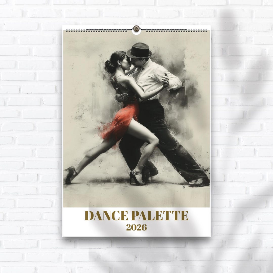 Dance Palette | Wall Calendar 2026 | Dancing Calendar | Dancer Gift ...