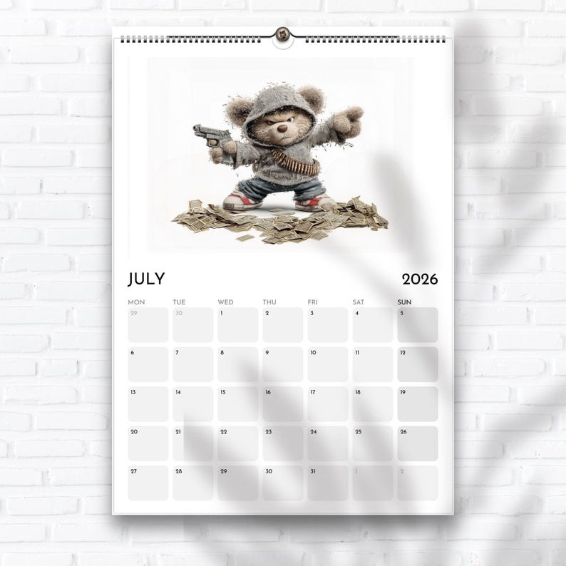 Bad Bears | Wall Calendar 2026 | Teddy Bear Calendar | Fun Gift | EU/UK ...