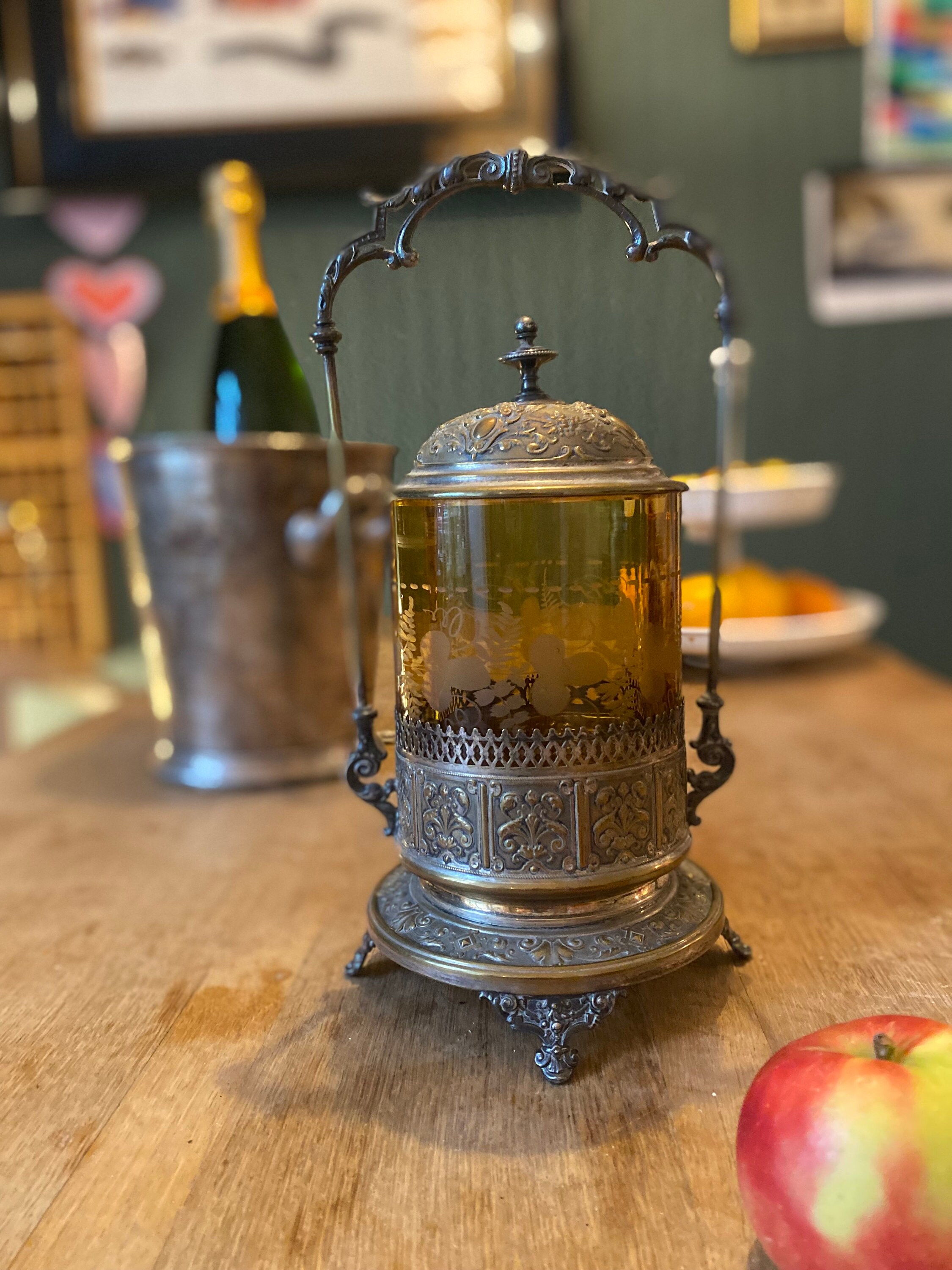Wilhelminian Style Victorian Antique Pickles Jar, Cucumber Jar, Lidded ...