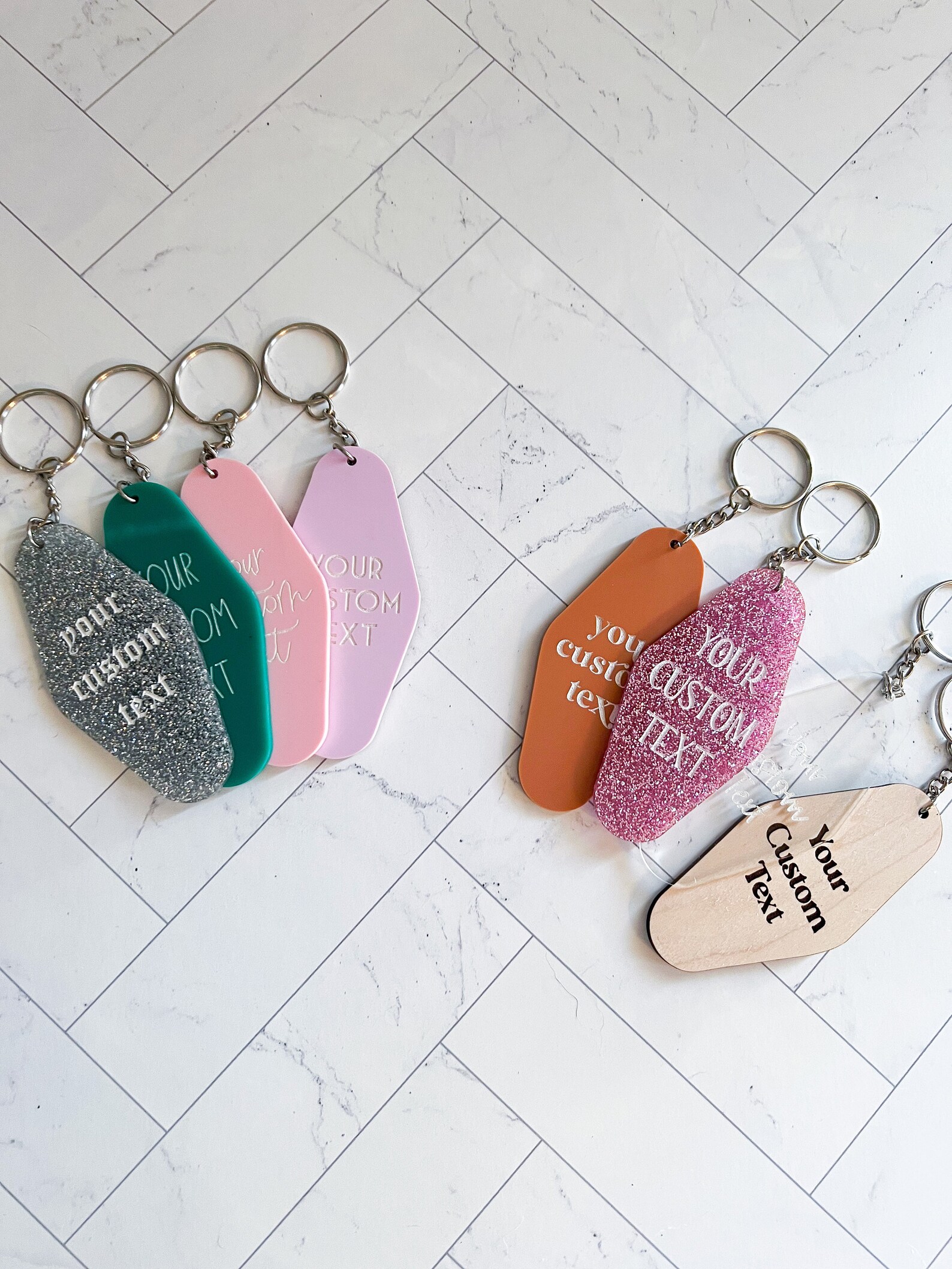 Custom Text Keychain Stocking Stuffer Acrylic Hotel Keychain - Etsy