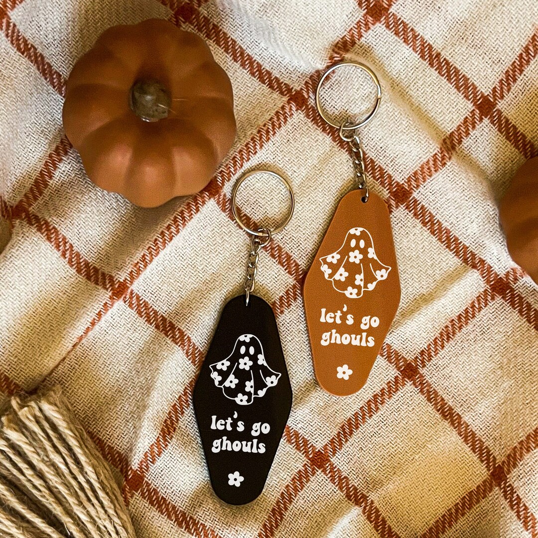 Let's Go Ghouls Spooky Hotel Keychains Trendy Halloween - Etsy