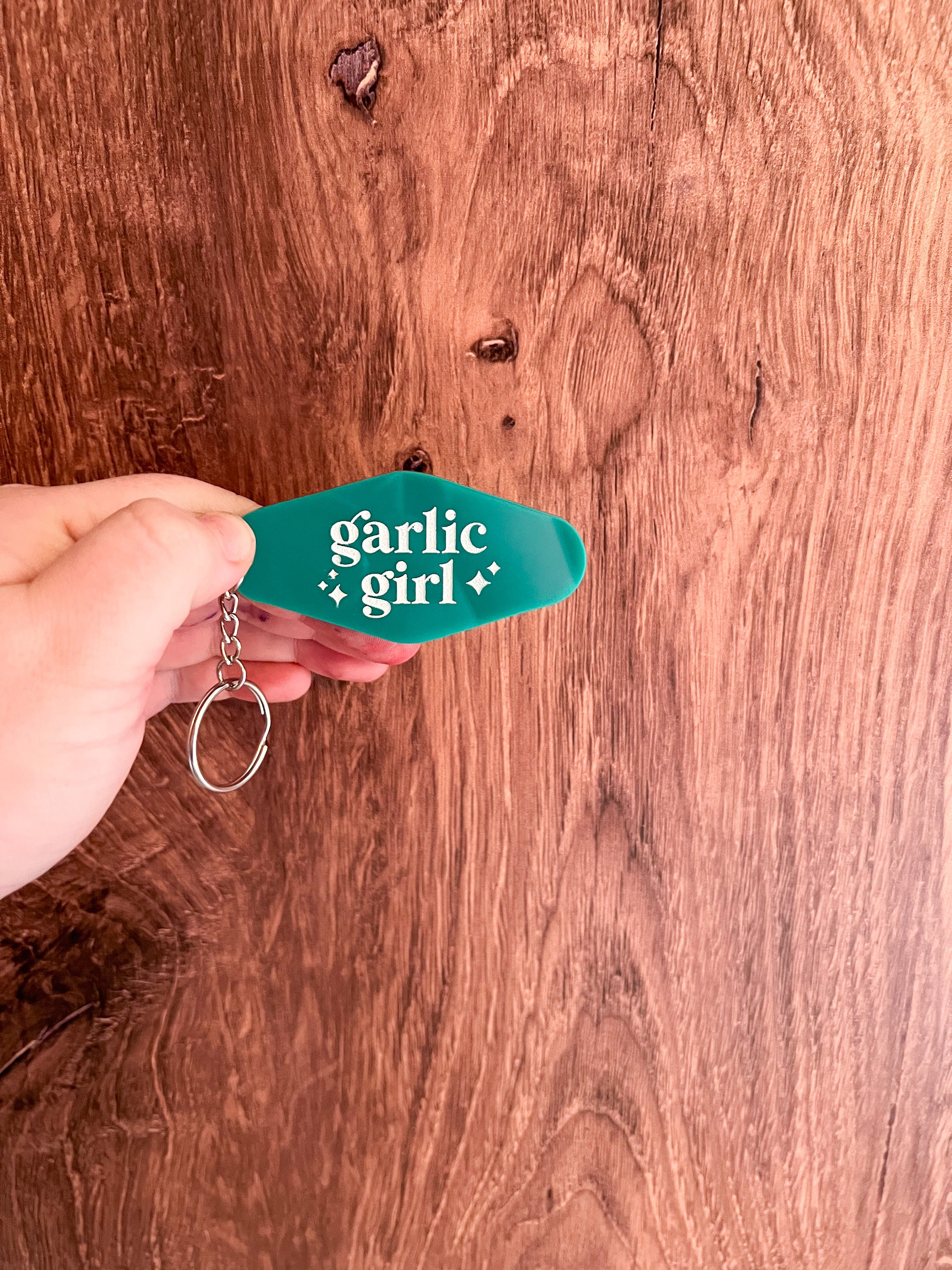 Garlic Girl Hotel Keychain Trendy Garlic Girl Motel Keychain - Etsy