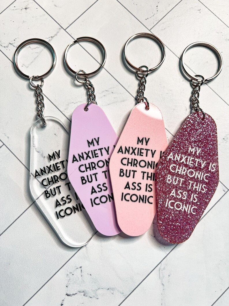 Funny Custom Keychains Trendy Unique Motel Keyring Choose - Etsy
