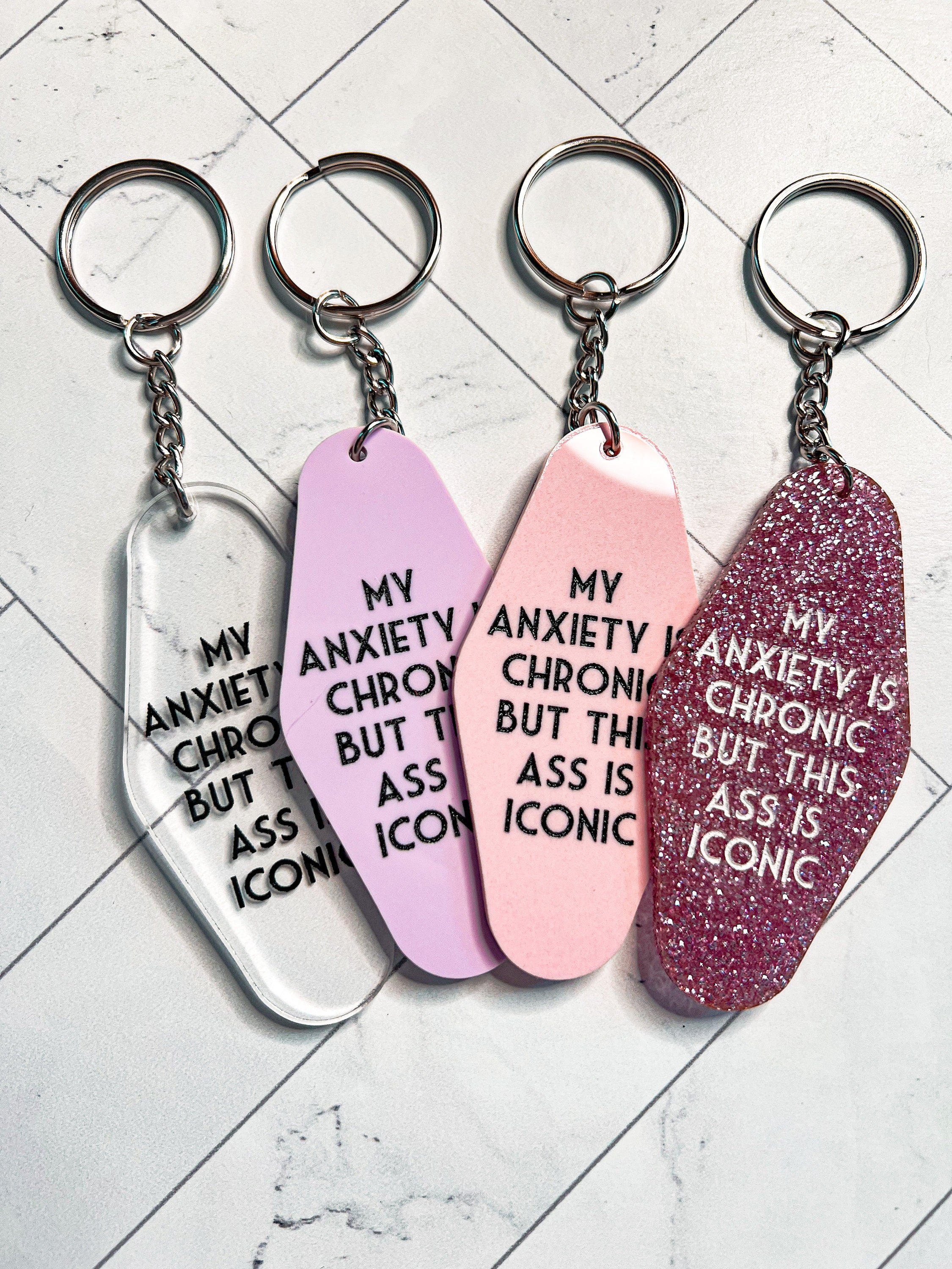 Funny Custom Keychains Trendy Unique Motel Keyring Choose - Etsy
