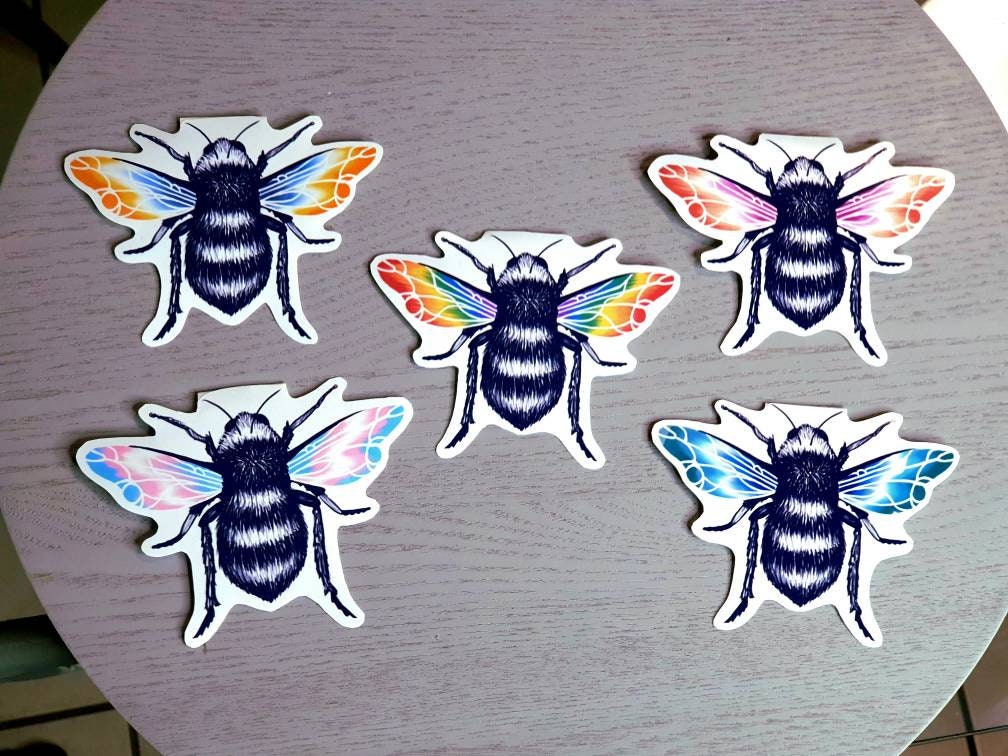 LGBT Bee Stickers Lgbt Pride Month Rainbow Sticker Bees - Etsy Australia