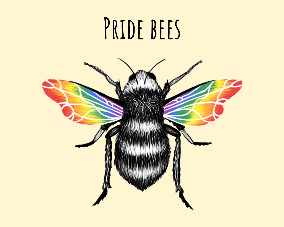 LGBT Bee Stickers Lgbt Pride Month Rainbow Sticker Bees - Etsy