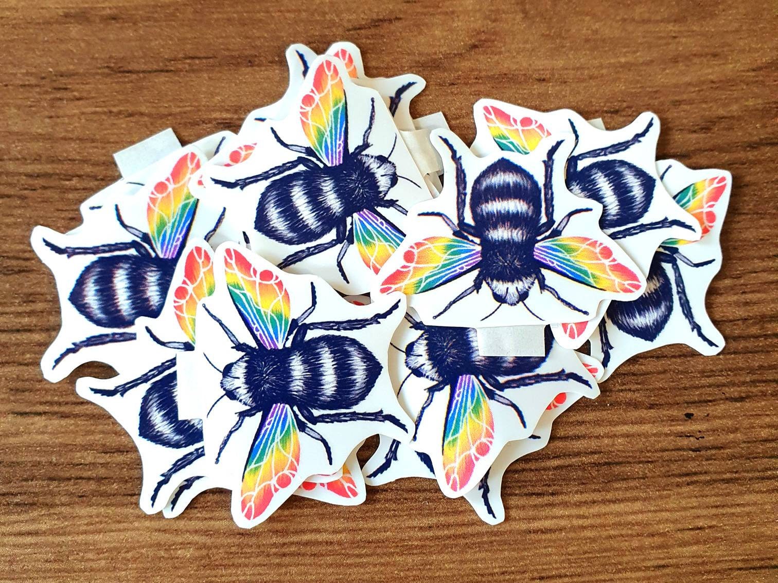 LGBT Bee Stickers Lgbt Pride Month Rainbow Sticker Bees - Etsy