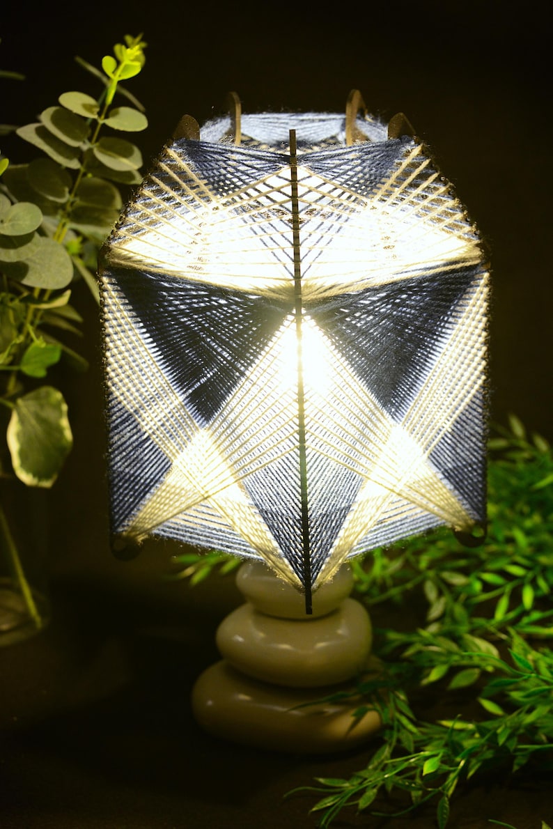DIY String Art Lampshade Kit - Customizable Yarn Colours and Patterns ...