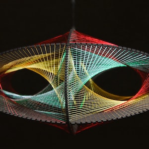 String Art Craft Kit - 3D Space Orb - Rugby Ball Shaped - Create Your ...