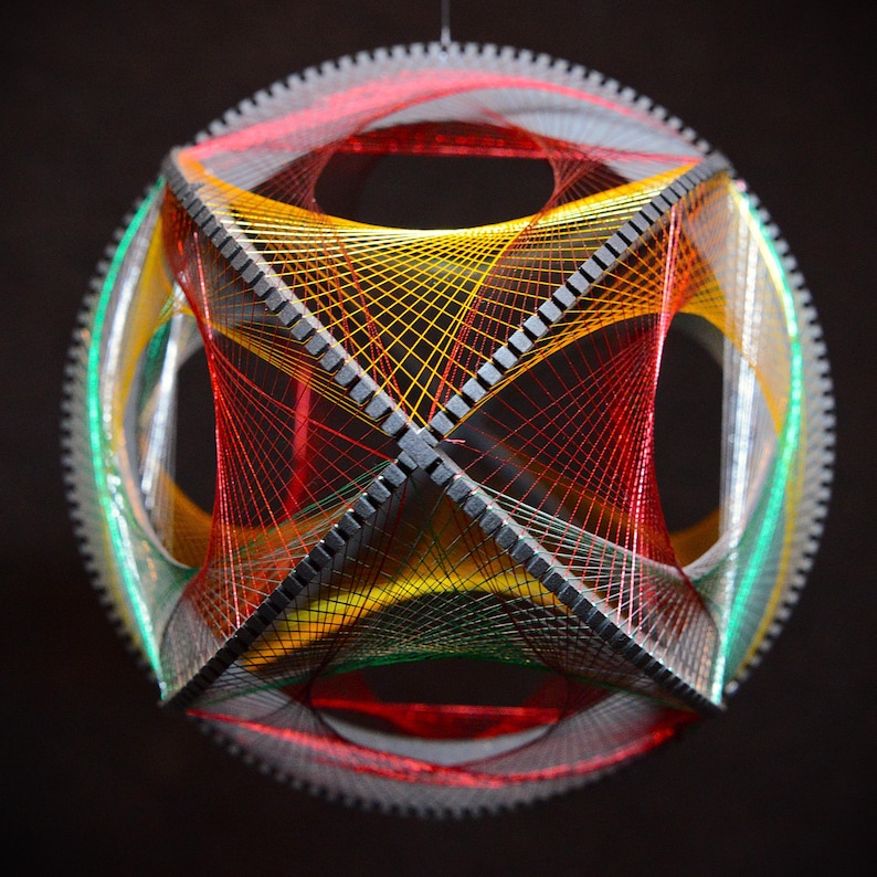 String Art Craft Kit - 3D Space Orb - Rugby Ball Shaped - Create Your ...