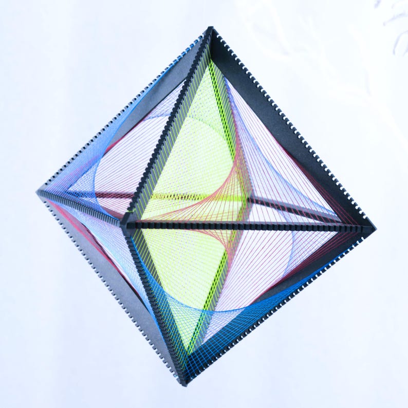 3D String Art Kit ( 1 Frame - Medium - 150mm) Create Your Own String ...