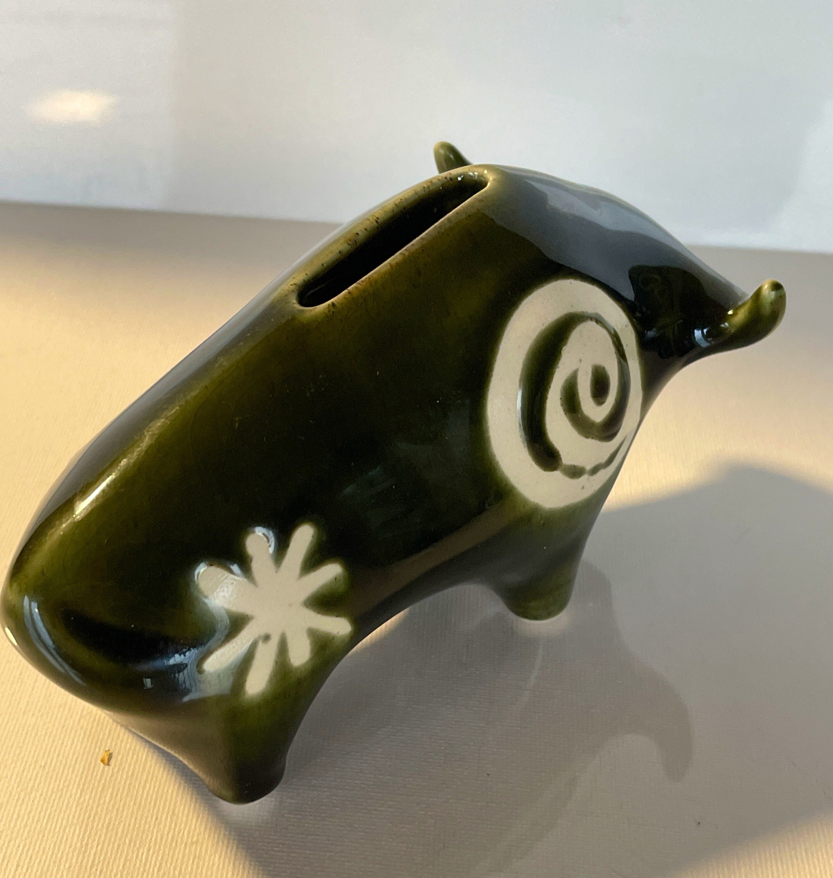 Lotus Pottery Bull money Box Design by Elizabeth Skipworth - Etsy