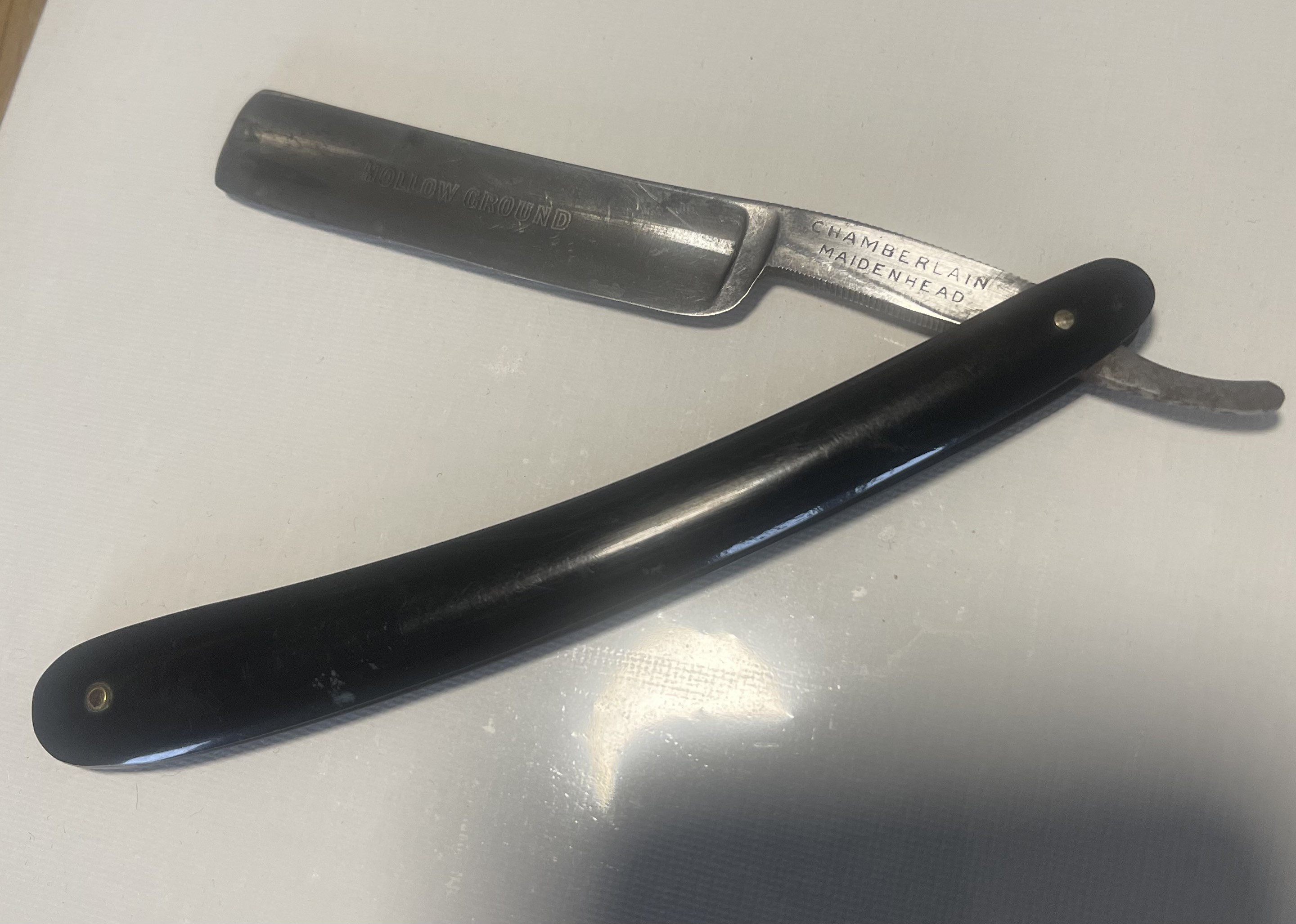 Four Antique Straight Razors in Leather Wrap - Etsy