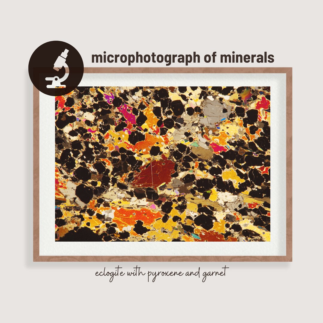 Printable Minerals Microphotograph, Crystals Thin Section Art Print ...