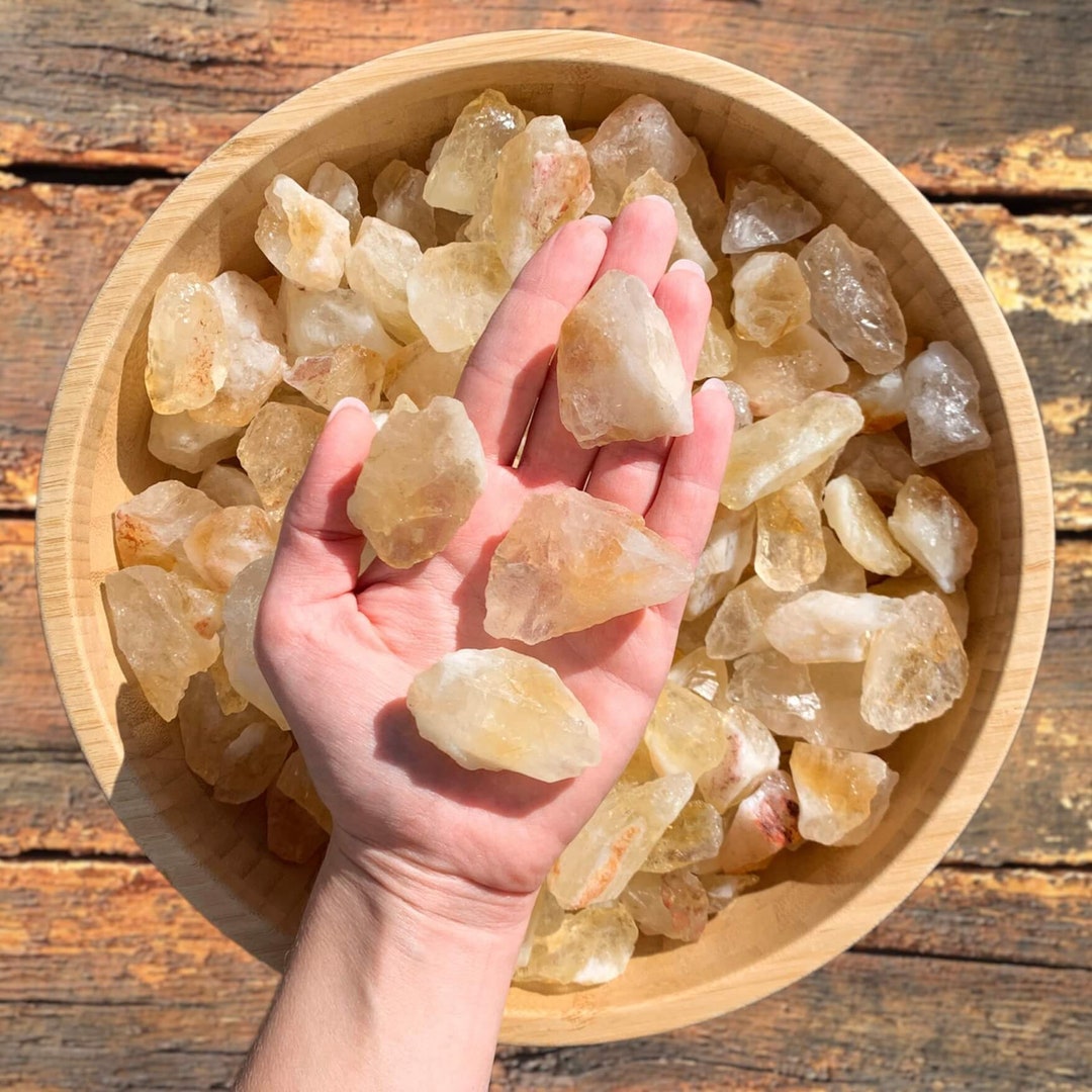 Citrin Behandelte Rohsteine 1 KG Große Qualität Brasil - Etsy.de