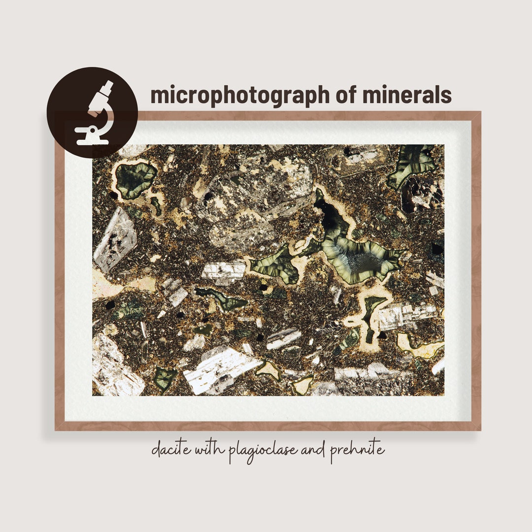 Printable Minerals Microphotograph, Crystals Thin Section Art Print ...