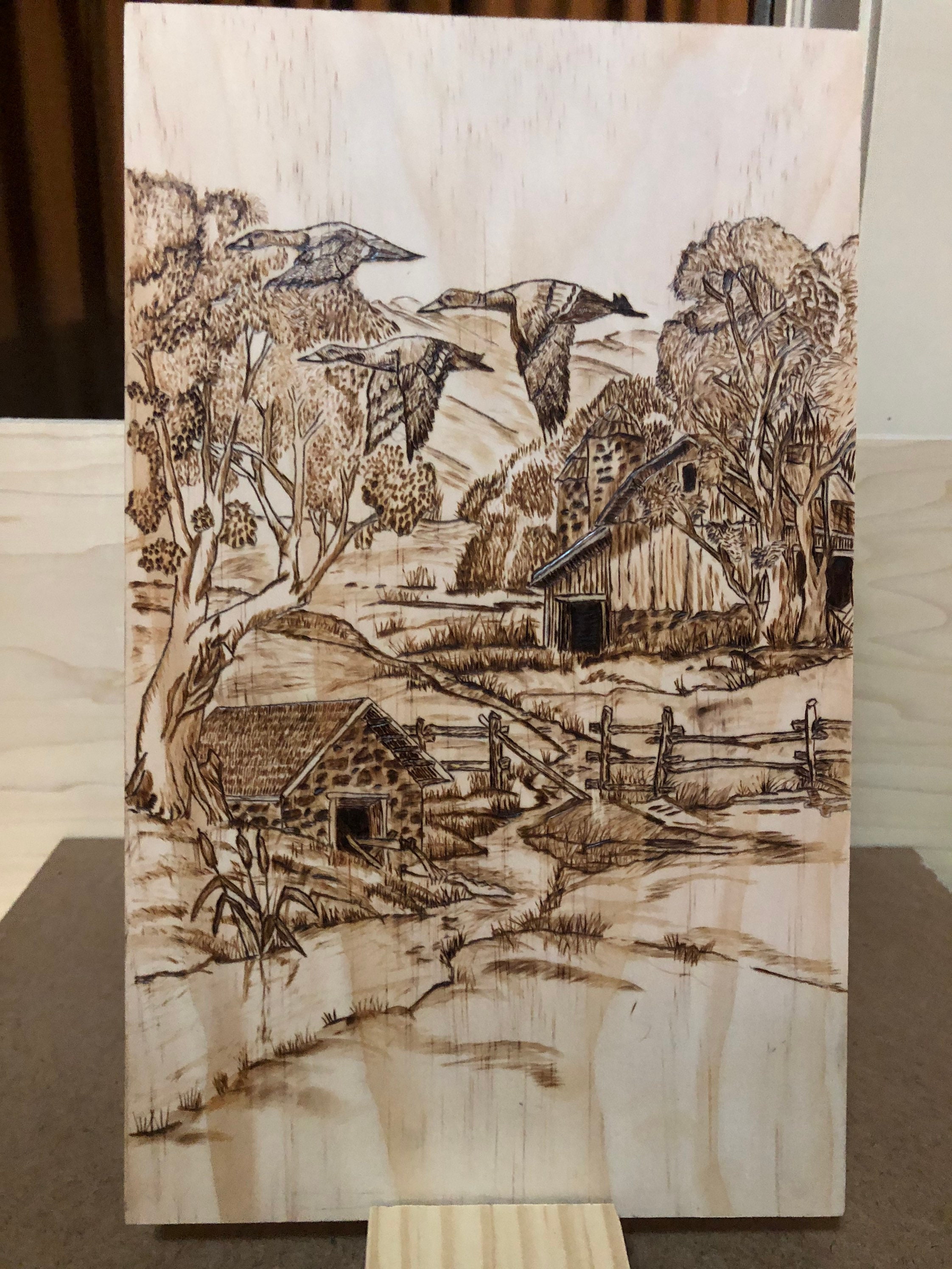 Pyrography Art. Fly Away Home. - Etsy