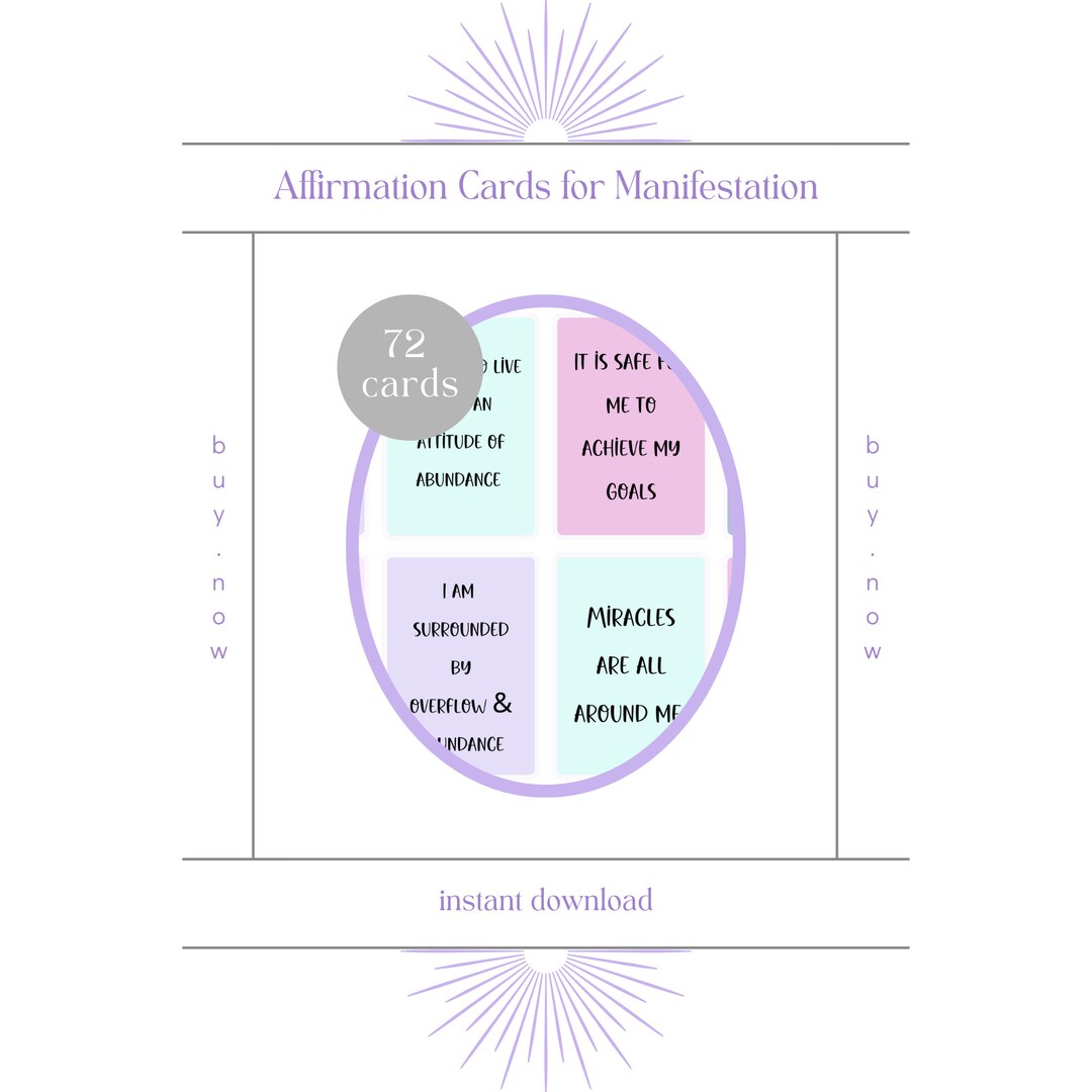 Pastel Affirmation Cards | Daily Mantra Cards | Law of Attraction ...
