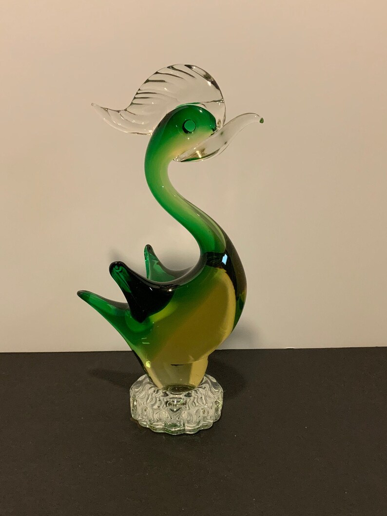 Beautiful Glass Sculpture Bird Centerpiece Accent Art Glass - Etsy
