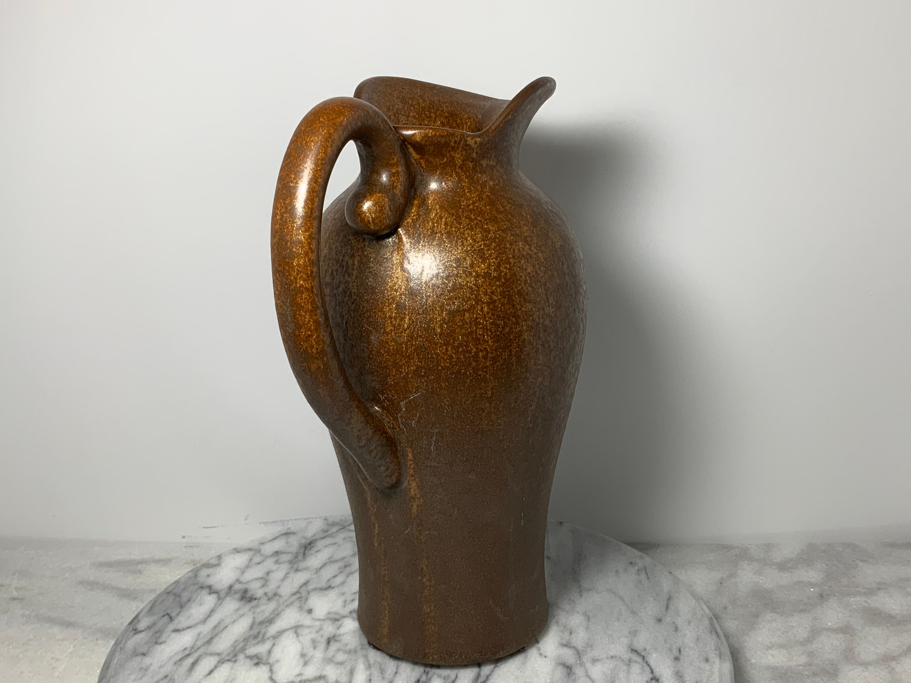 Vintage Hosley Golden Brown Decorative Pottery Pitcher Vase - Etsy