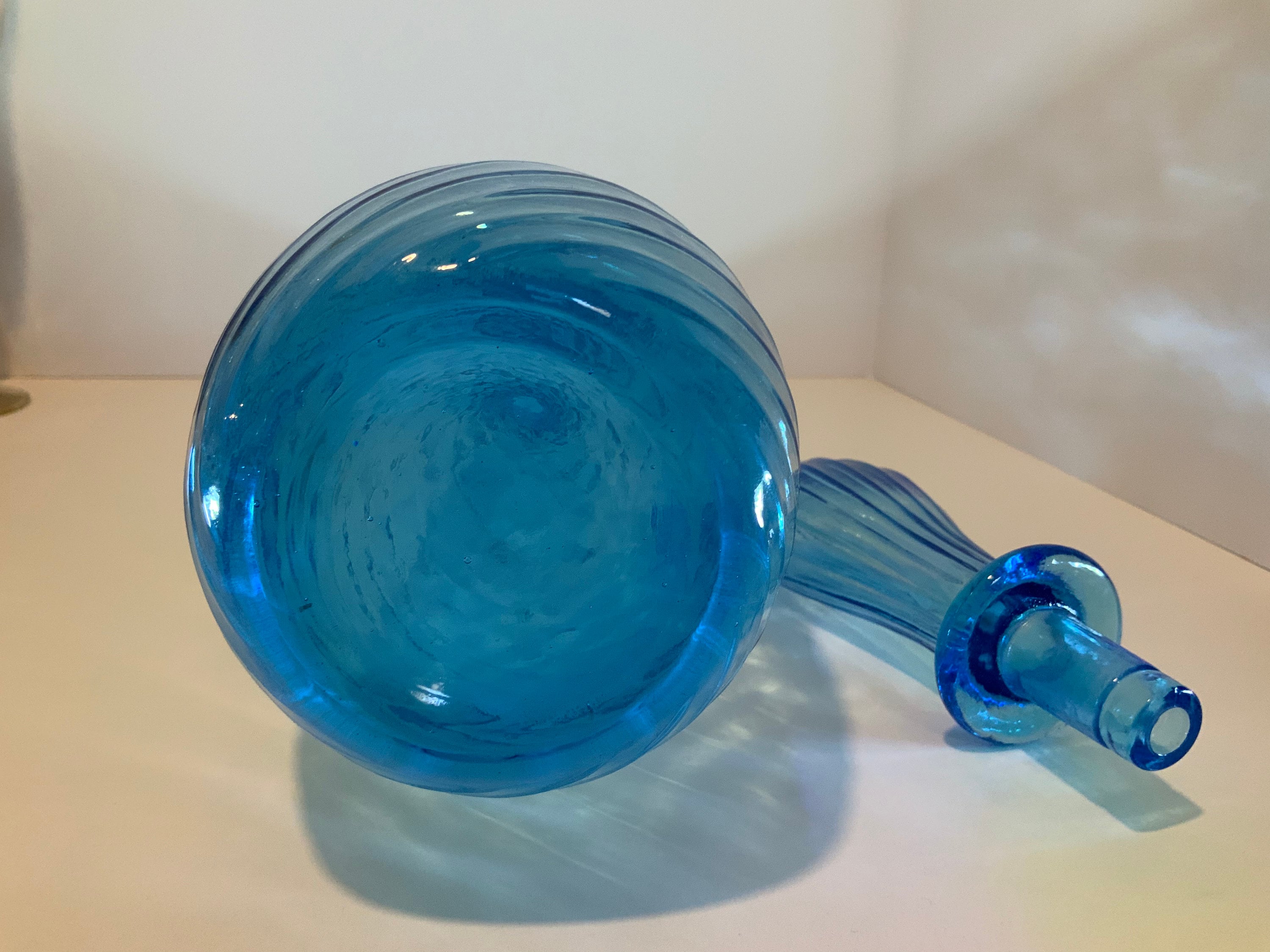 Large Blue Vase Beautiful Accent Piece - Etsy