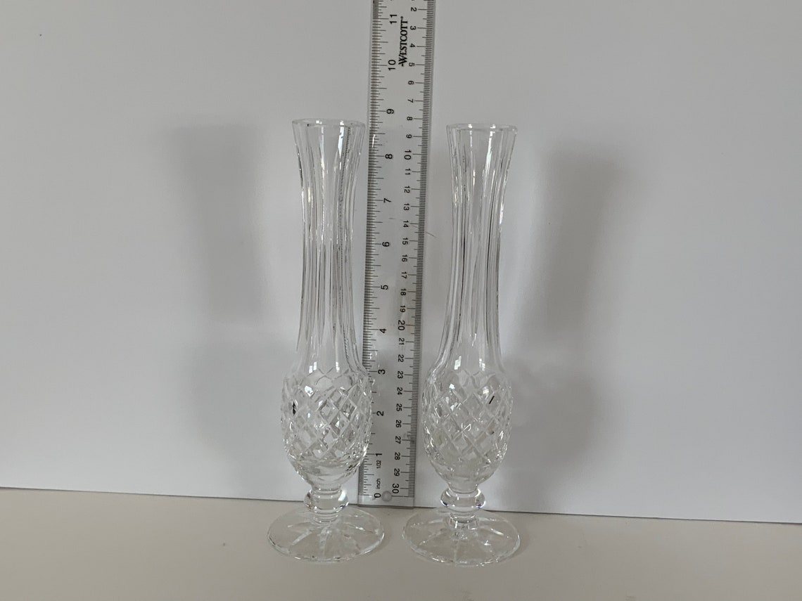 Elegant Glass Bud Vases Set of Two - Etsy