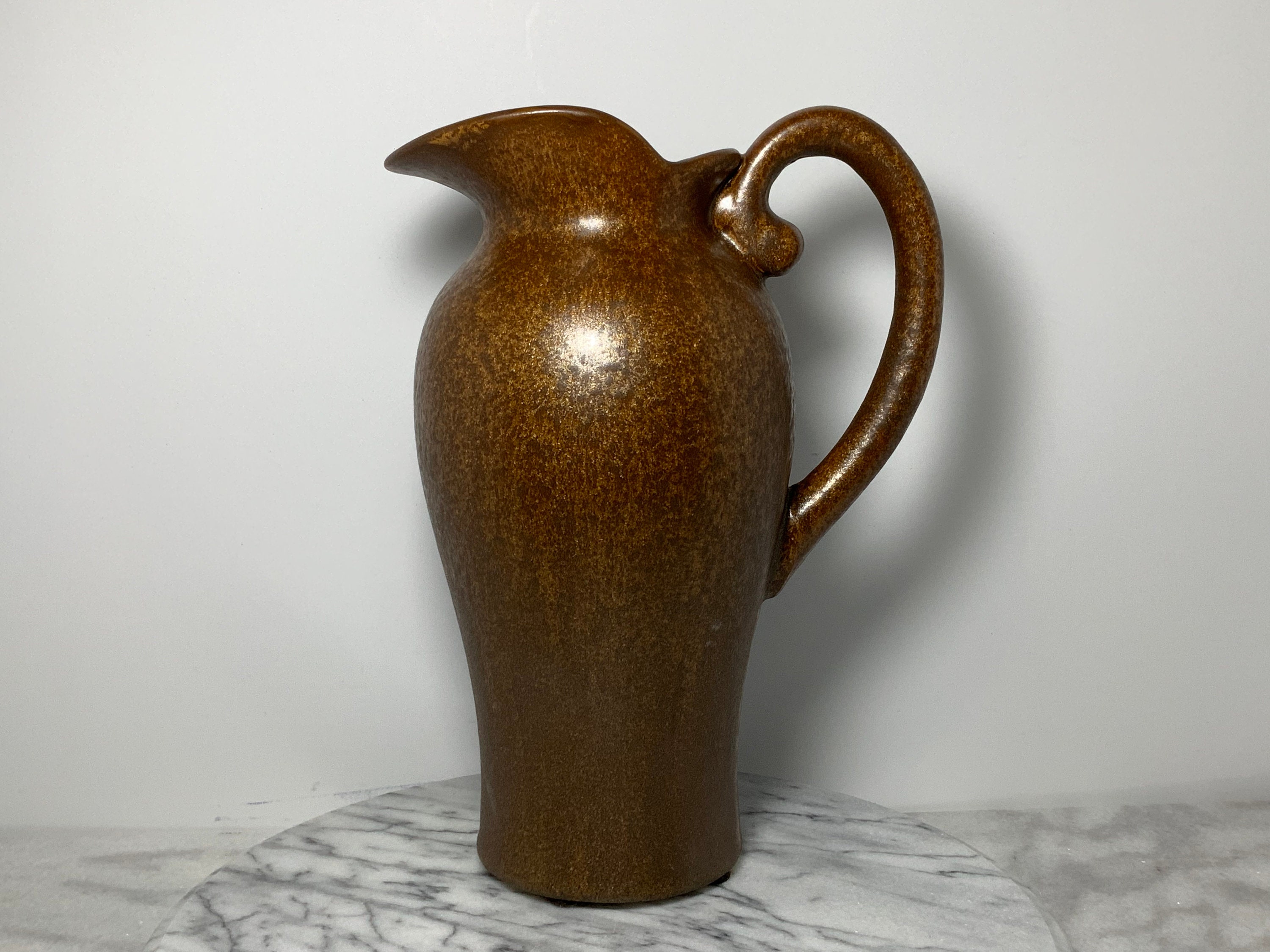 Vintage Hosley Golden Brown Decorative Pottery Pitcher Vase - Etsy