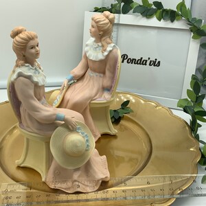 Vintage Homco Porcelain Lady Figurines, Bookends Set - Etsy