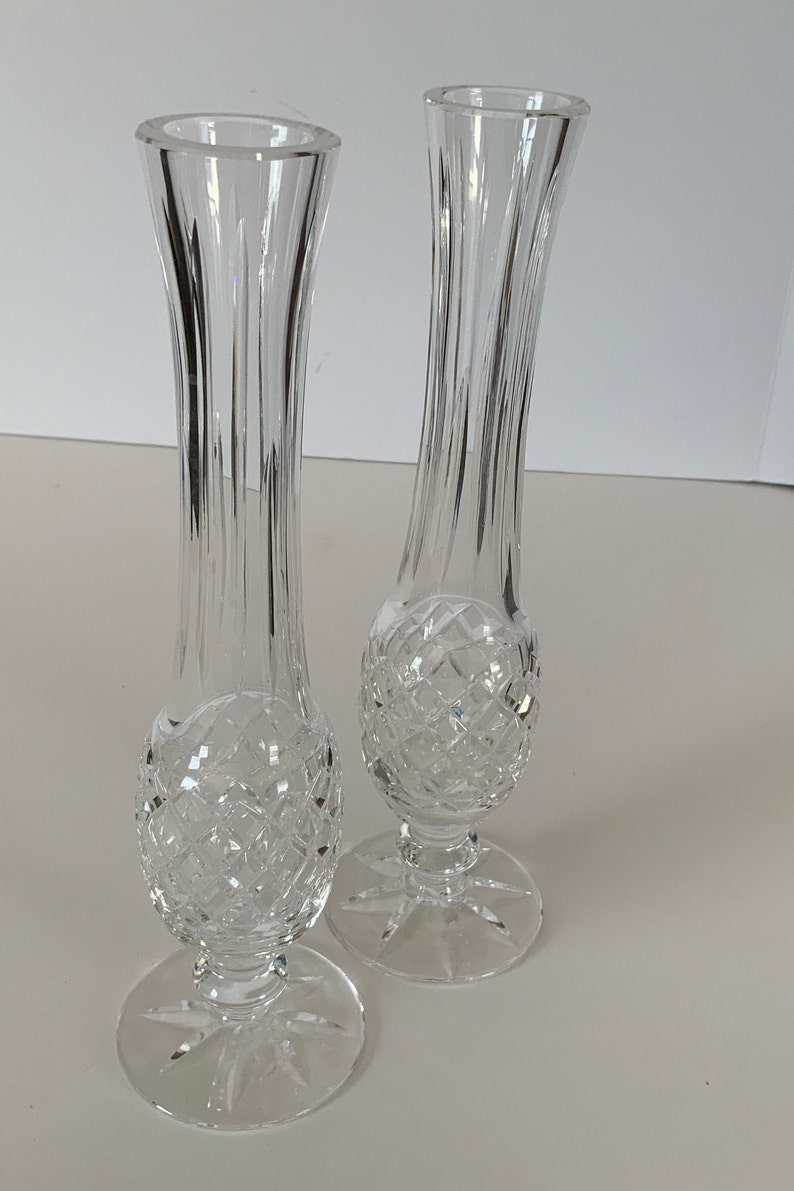 Elegant Glass Bud Vases Set of Two - Etsy
