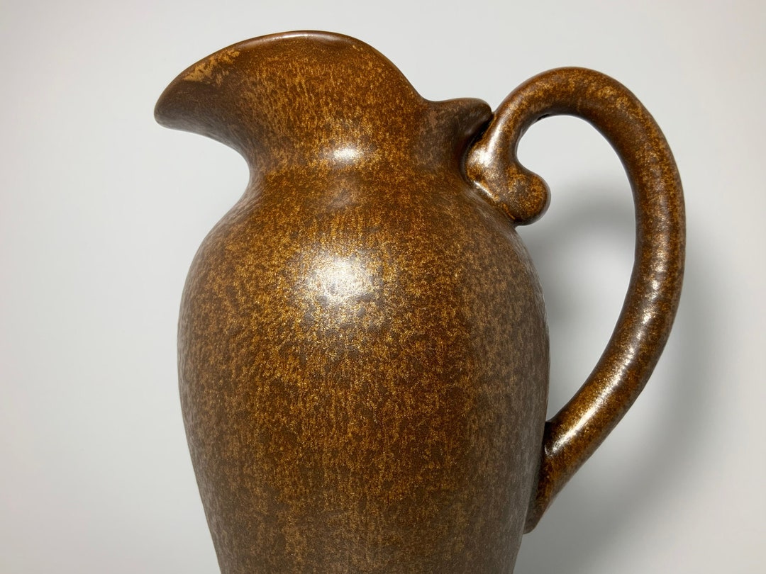 Vintage Hosley Golden Brown Decorative Pottery Pitcher Vase - Etsy