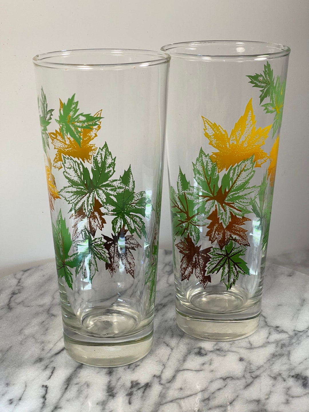 Maple Leaf Vintage Glassware - Etsy