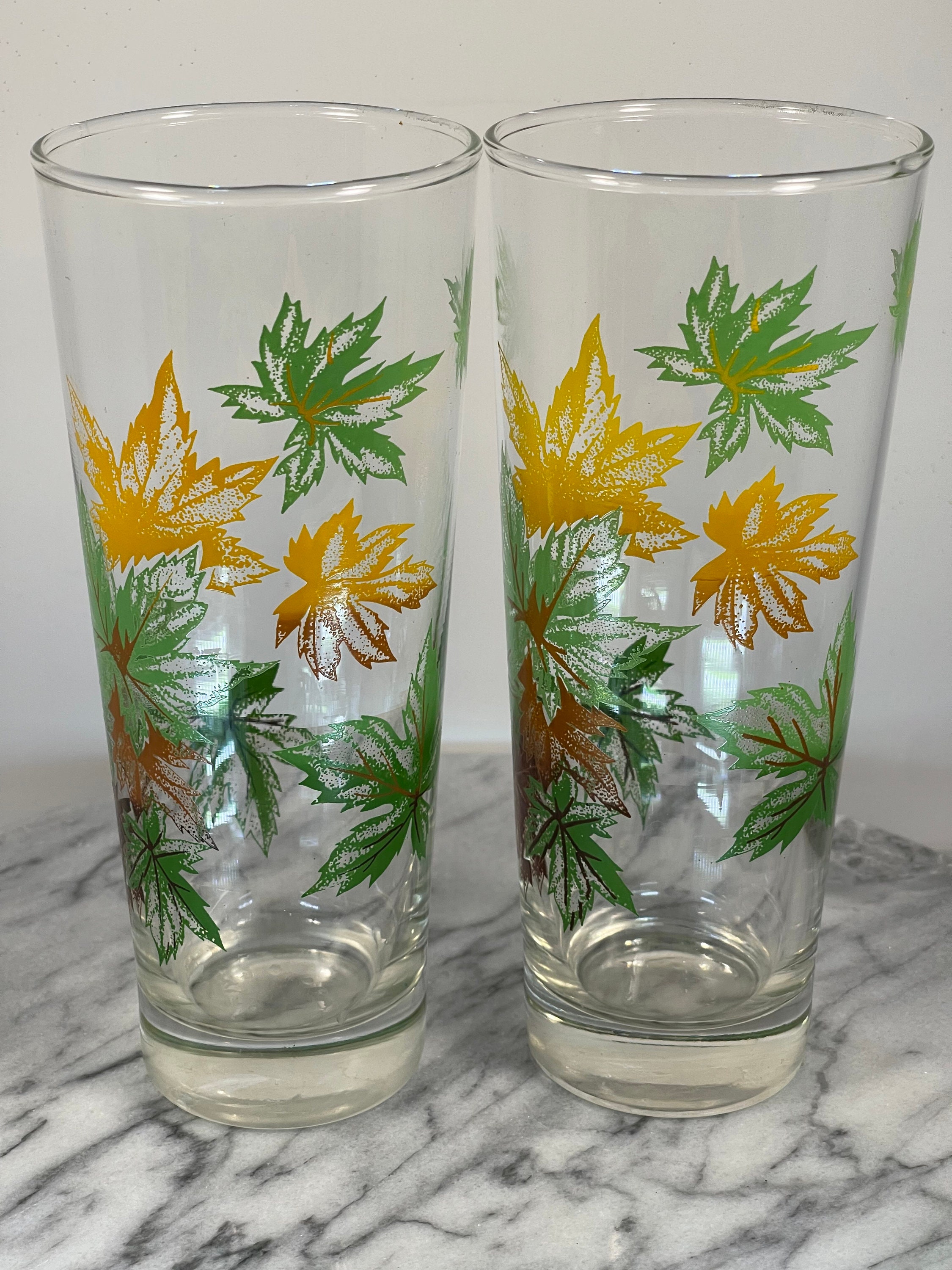 Maple Leaf Vintage Glassware - Etsy