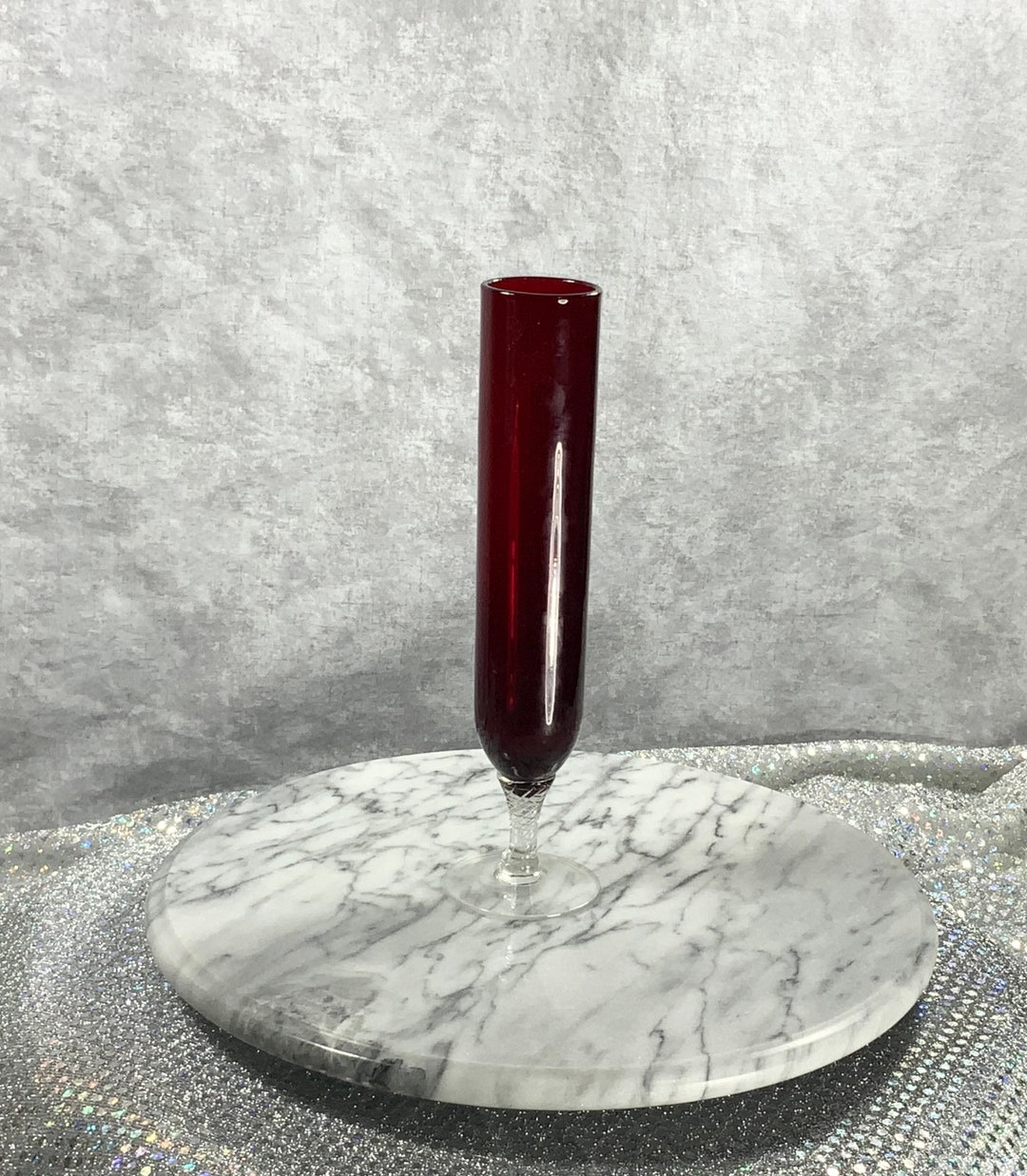 Ruby Red Bud Vase - Etsy