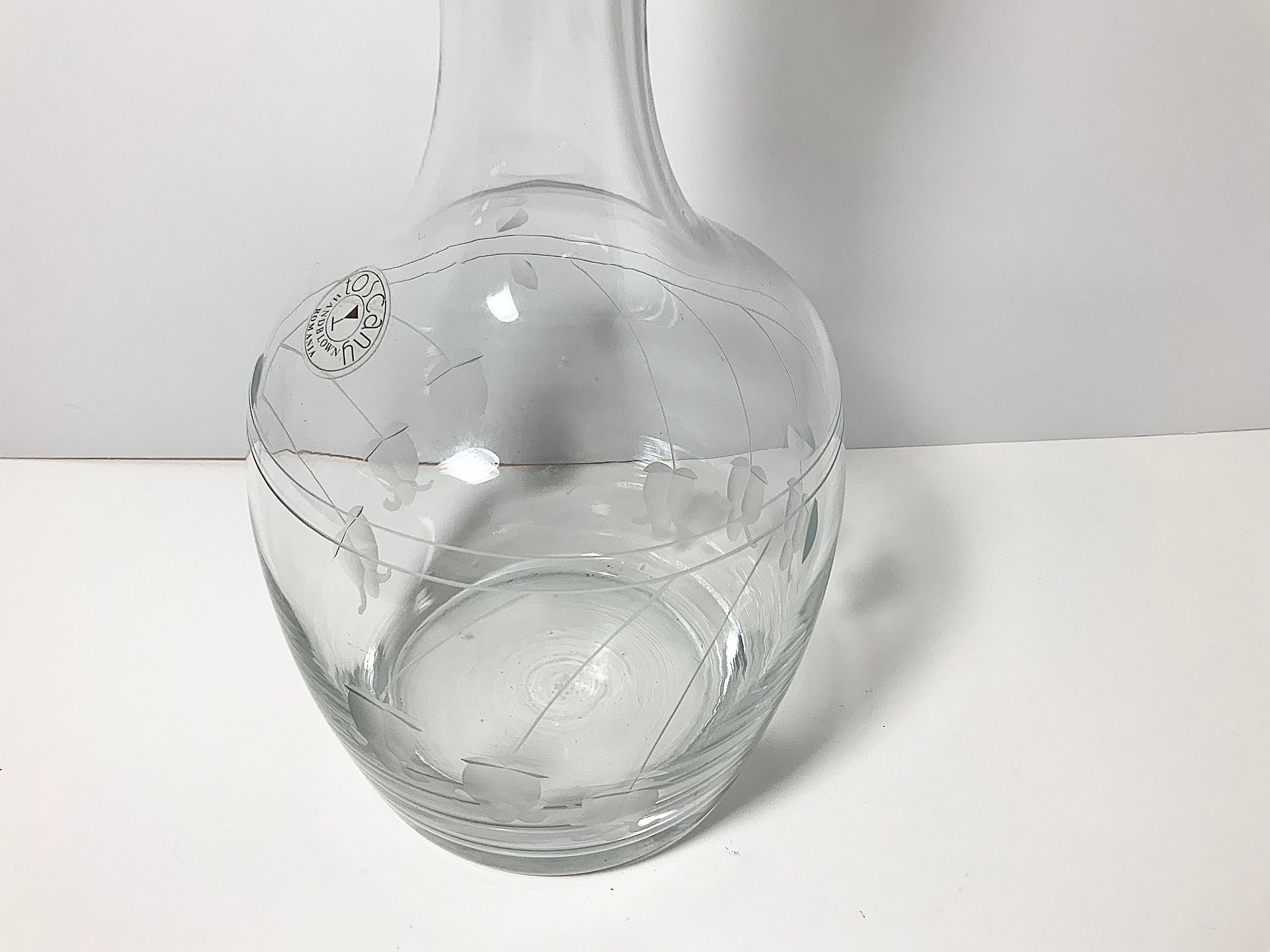 Toscany Hand Blown Glass Romania Glass Decanter Water Juice Wine - Etsy
