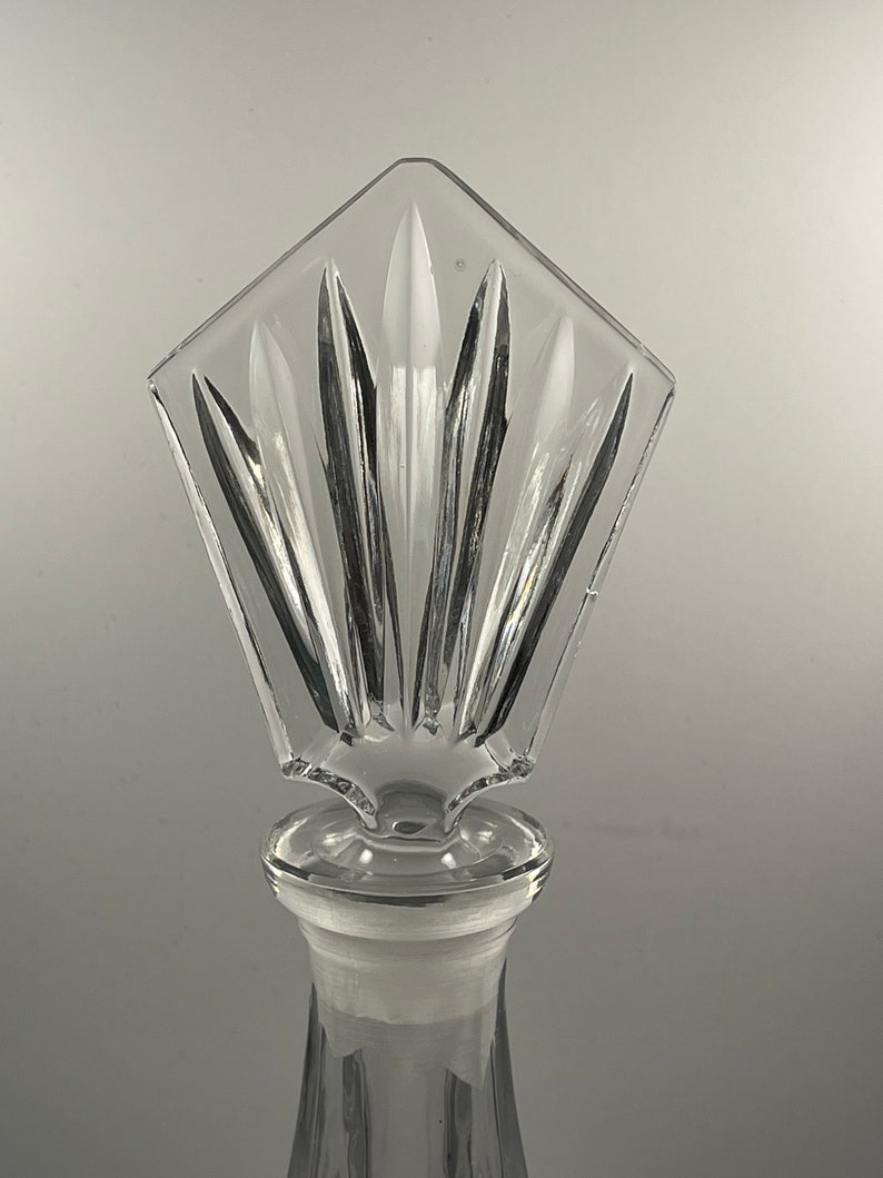 Hand Cut Lead Crystal Glass Wine Decanter With 6 Glasses Made in ...