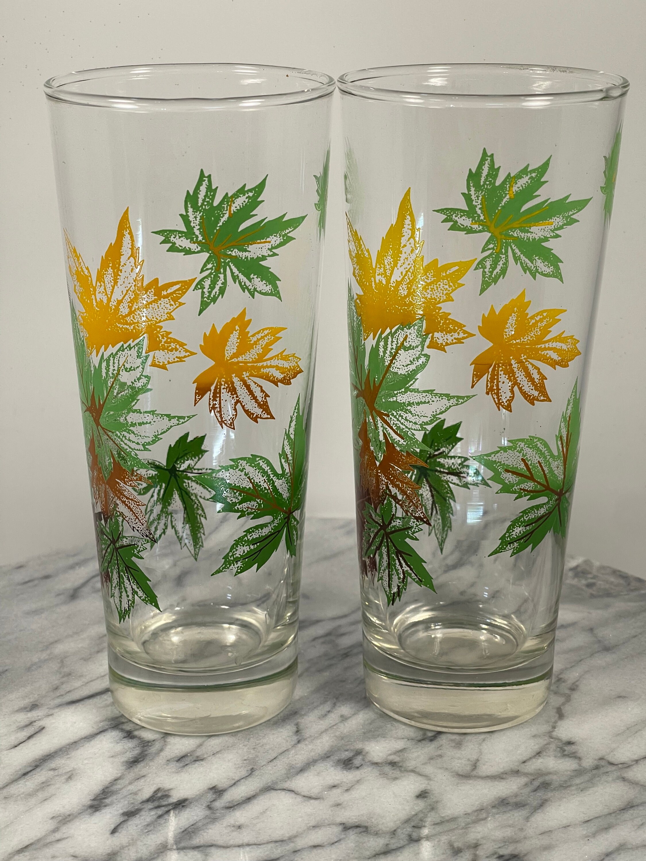 Maple Leaf Vintage Glassware - Etsy