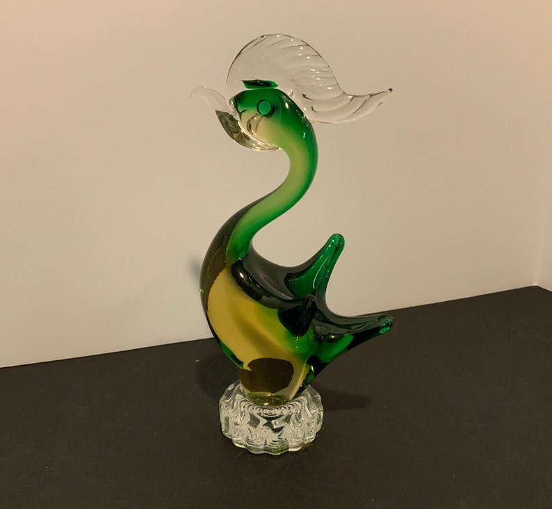 Beautiful Glass Sculpture Bird Centerpiece Accent Art Glass - Etsy