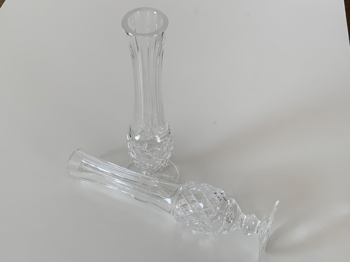 Elegant Glass Bud Vases Set of Two - Etsy