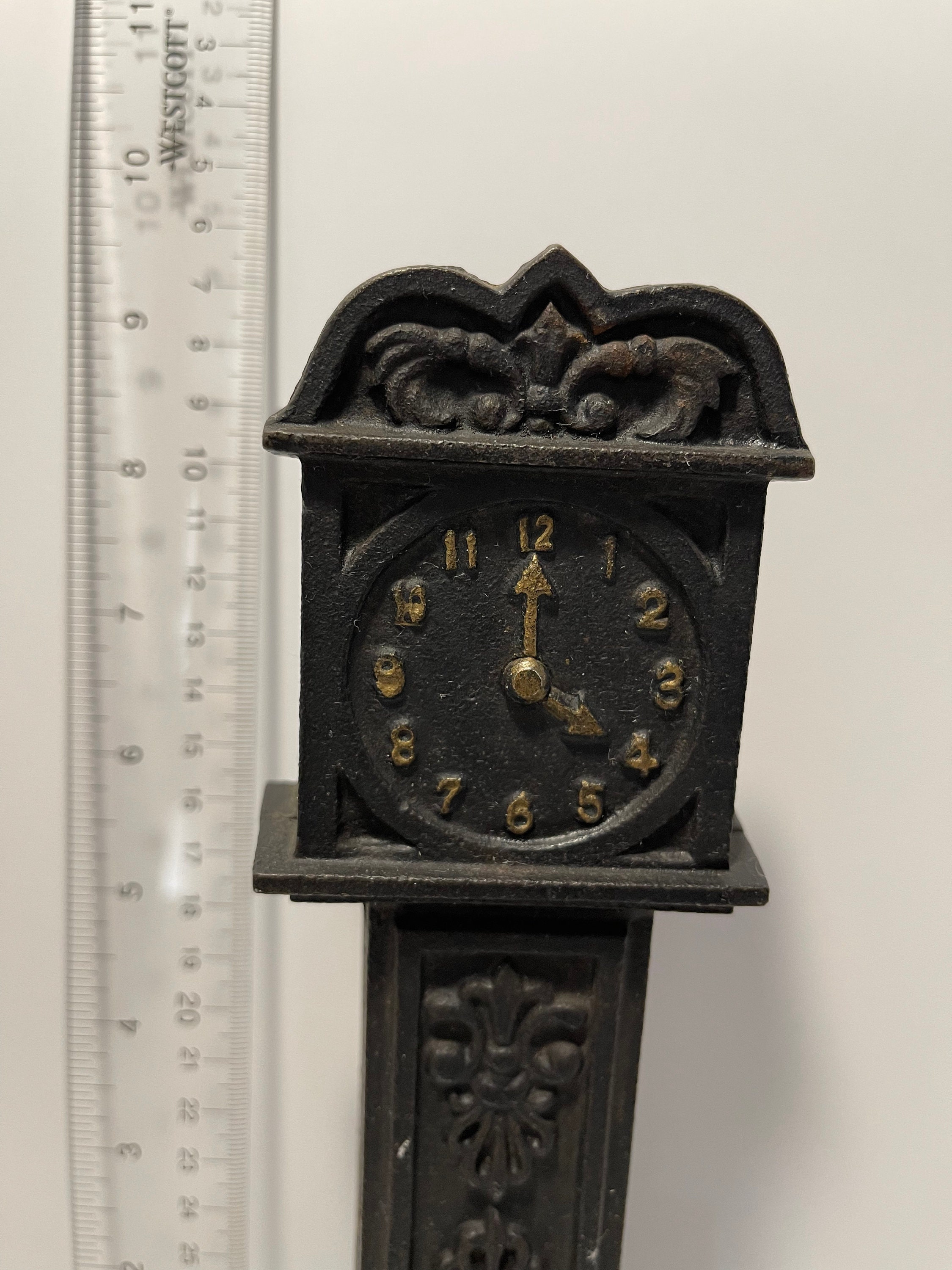 Vintage Cast Iron Grandfather Clock Bank - Etsy