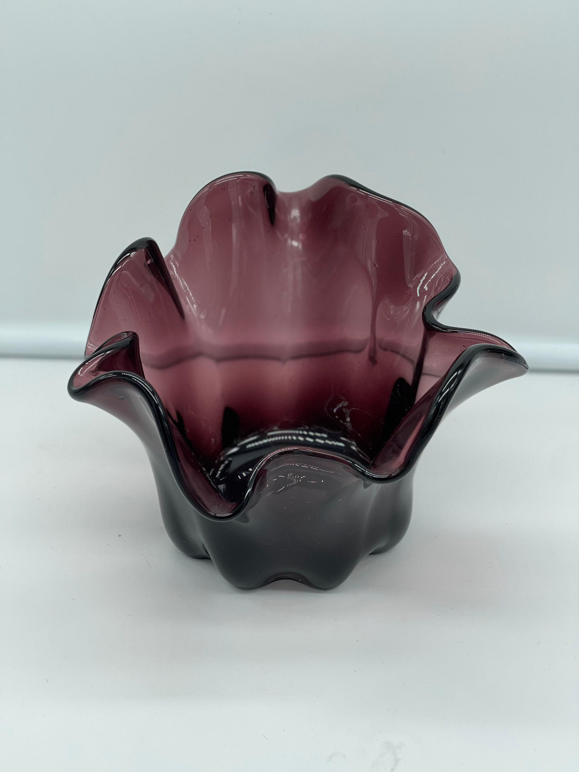 Beautiful Purple Art Glass Bowl - Etsy