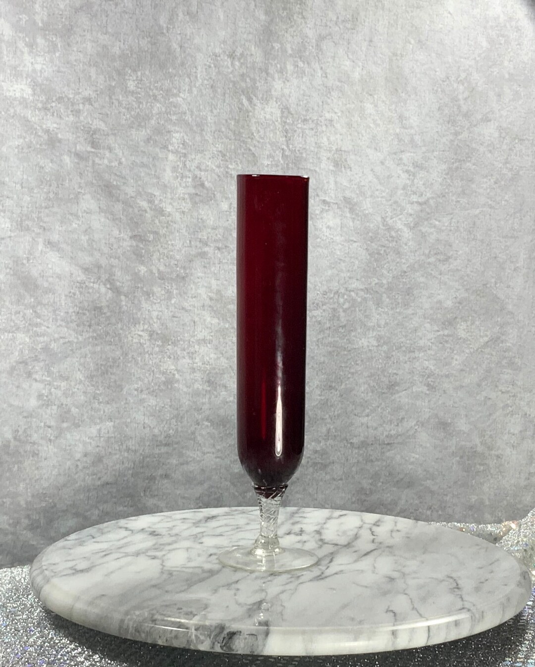 Ruby Red Bud Vase - Etsy