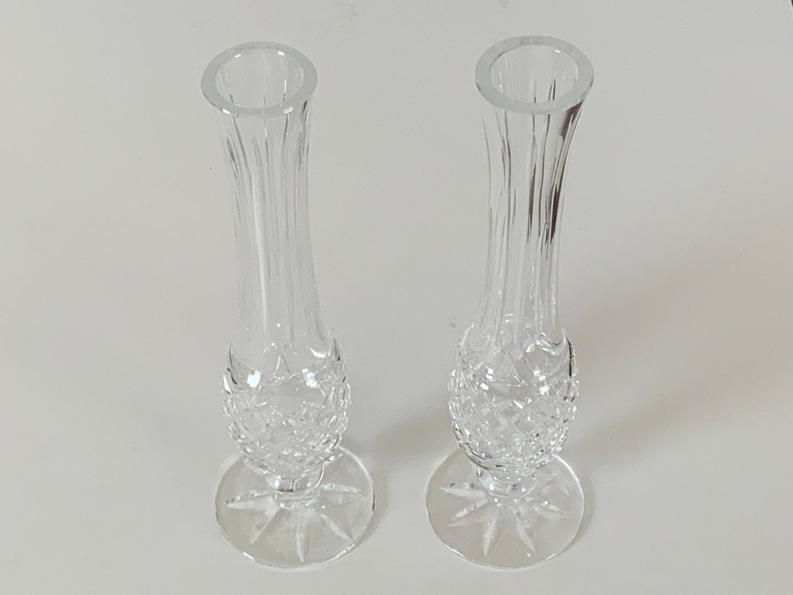 Elegant Glass Bud Vases Set of Two - Etsy