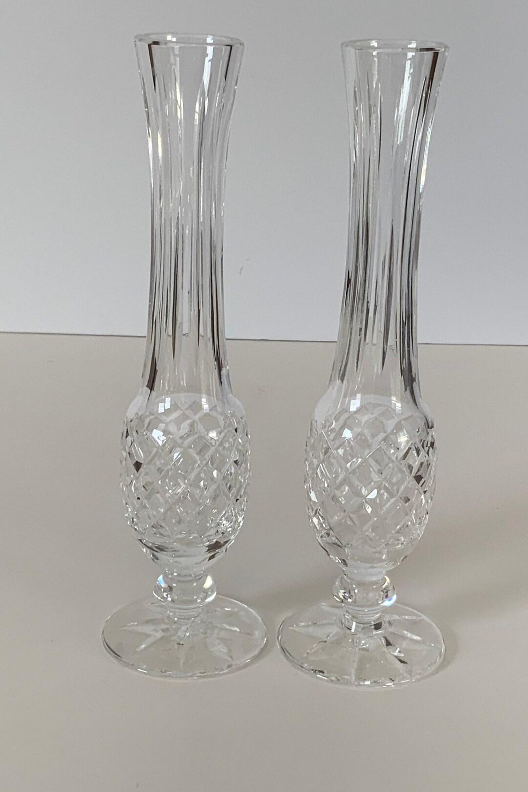 Elegant Glass Bud Vases Set of Two - Etsy