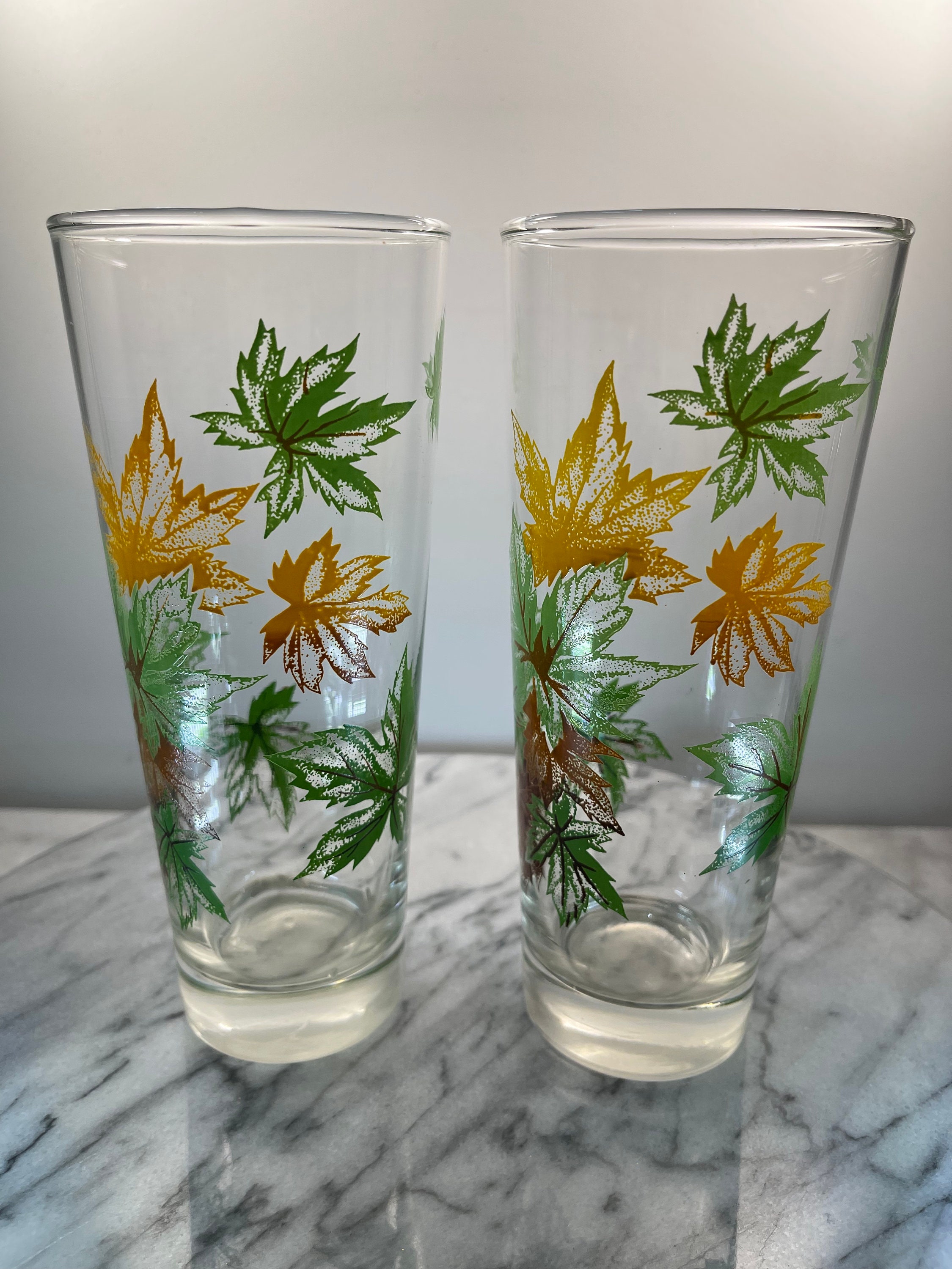 Maple Leaf Vintage Glassware - Etsy