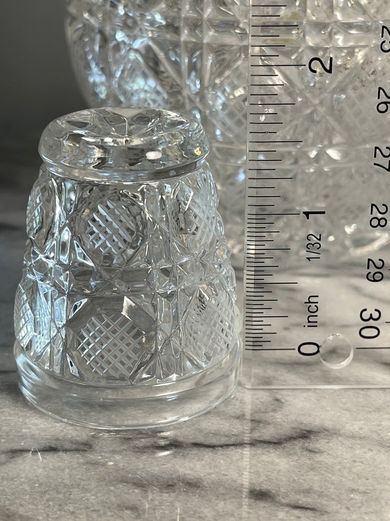 Hand Cut Lead Crystal Glass Wine Decanter With 6 Glasses Made in ...